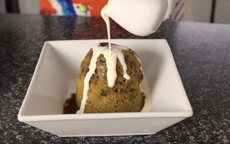 Sticky Date Pudding in a Mug with Caramel Sauce - Steve's Kitchen